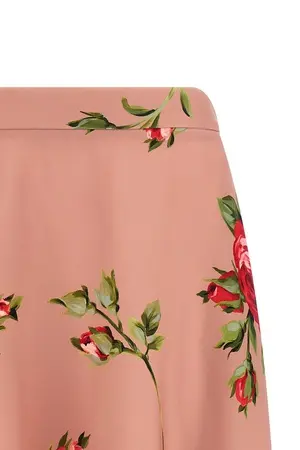 Dolce & Gabbana Floral Print Midi Skirt