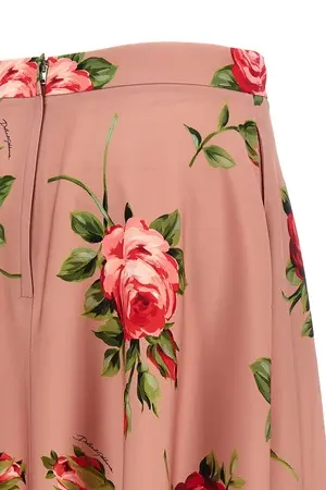 Dolce & Gabbana Floral Print Midi Skirt
