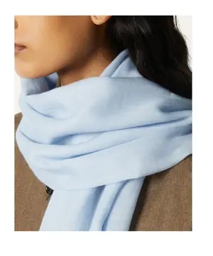 Loro Piana Unique Stole With Hand-stitched Rolled Edges And Tassel Trim - Tradewind