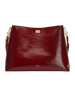 Dolce & Gabbana Tumbled Leather Shoulder Bag