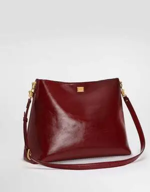 Dolce & Gabbana Tumbled Leather Shoulder Bag