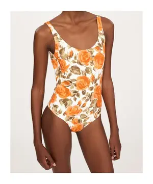 Chloé Rose-print One-piece Swimsuit