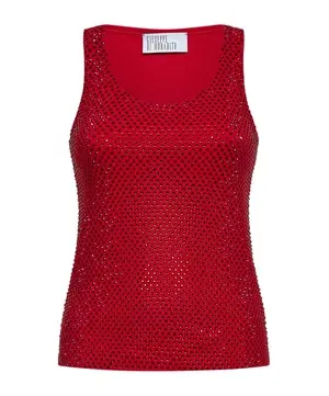 Giuseppe Di Morabito Embellished Racerback Top - Red