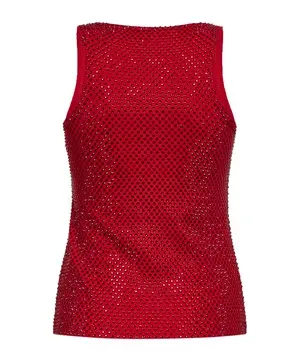 Giuseppe Di Morabito Embellished Racerback Top - Red