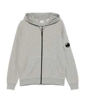 C.P. COMPANY Zip-up Hooded Sweatshirt With Lens Detail