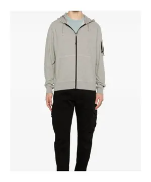 C.P. COMPANY Zip-up Hooded Sweatshirt With Lens Detail