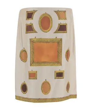 Versace Printed Straight Skirt