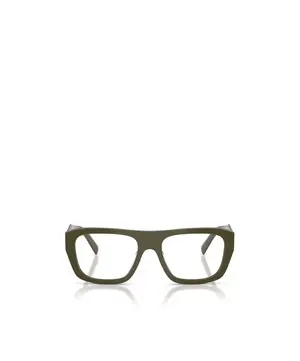 Prada Geometric Frame Eyeglasses - Green