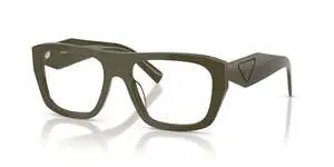 Prada Geometric Frame Eyeglasses - Green