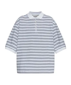 RÓHE Oversized Striped Polo T-shirt