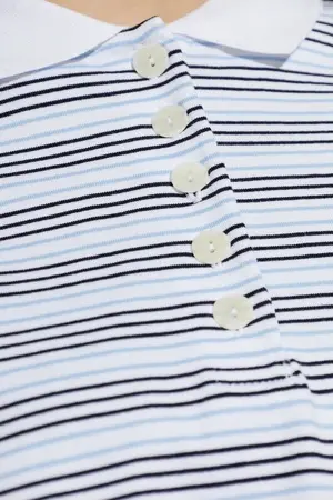 RÓHE Oversized Striped Polo T-shirt
