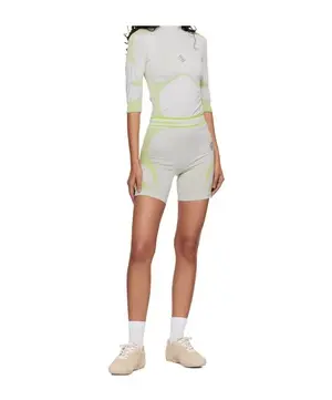 Casablanca Seamless Logo Detail Stretch Shorts - Gray-green