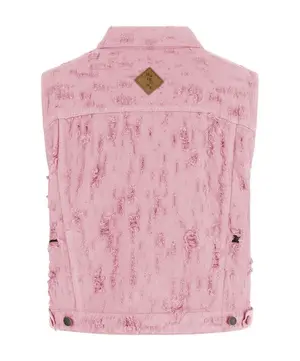 HAIKURE Distressed Denim Vest Jacket