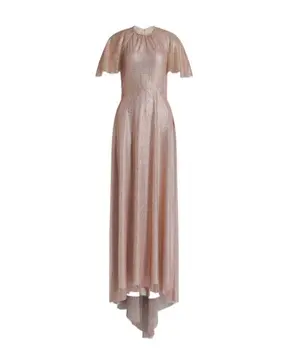 Alberta Ferretti Micro-rhinestone Evening Gown