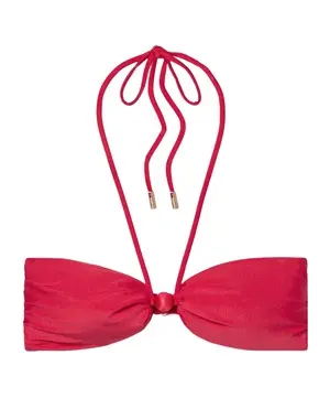Cult Gaia Embellished Halterneck Bikini Top - Red