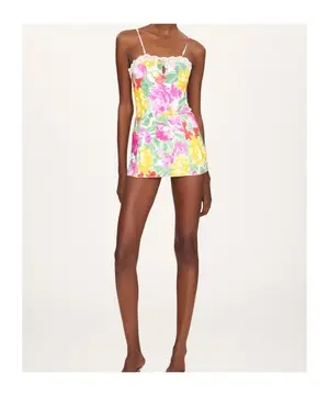 Chloé Floral Print Straight Hem Skirt