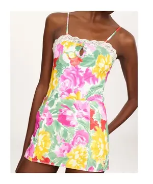Chloé Floral Print Straight Hem Skirt