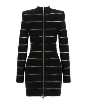 Balmain Shimmering Sequinned Mini Dress - No
