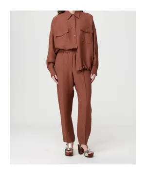 Brunello Cucinelli Elasticated Waistband Trousers With Pleated Details
