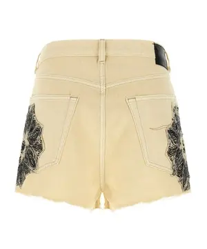 R13 Belt Loop Shorts With Bandana Patchwork