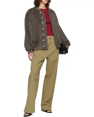 RÓHE Wide-leg Five-pocket Trousers - Green