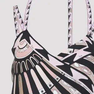 Emilio Pucci Printed Silk Asymmetric Top