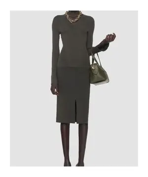 JOSEPH Safir Back-zip Midi Skirt - Palm Leaf