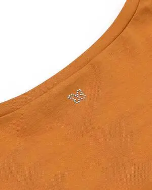 Max Mara Round Neck Short Sleeve T-shirt - Orange