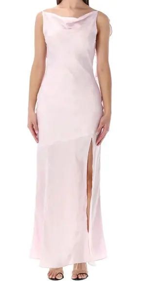 ROTATE BY BIRGER CHRISTENSEN Ruffled Floral Halterneck Maxi Dress