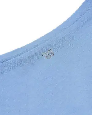 Max Mara Round Neck Short Sleeve T-shirt - Blue