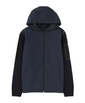 Hugo Boss Zip-up Hooded Jacket With Paneling - No