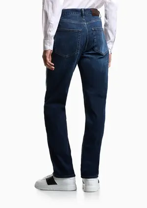 Emporio Armani Straight Fit Jeans - Medium Blue