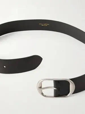 NILI LOTAN Leather Belt - Black