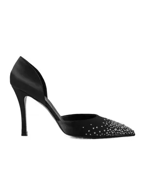 Stella McCartney Crystal-embellished Satin Pumps
