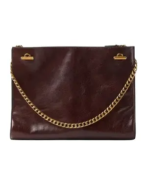 Versace Cabine Shoulder Bag With Chain Top Handle - Brown