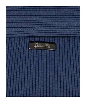 Herno Seer-crease Short Sleeved Shirt - Blue