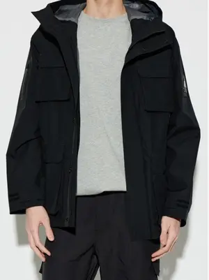 Moose Knuckles Hooded Utility Jacket - Black