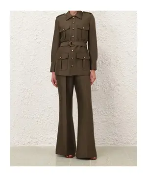 Zimmermann Belted Flare Trousers