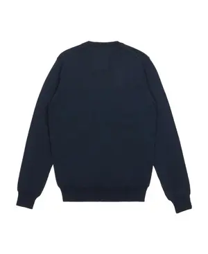 FERRAGAMO Round Neck Long Sleeve Knit Sweater - Black