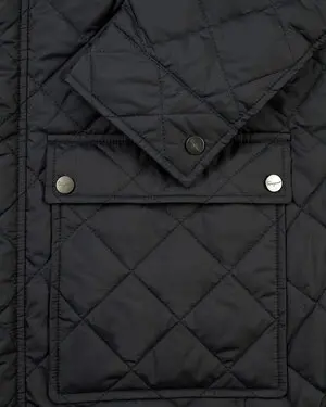 FERRAGAMO Quilted Cotton Stand Collar Jacket - Black