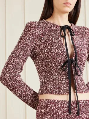 Proenza Schouler Popcorn Bouclé Cardigan - Red