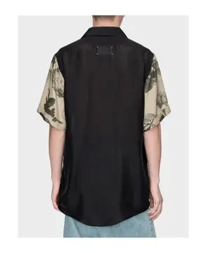 MAISON MARGIELA Floral Sleeve Silk Shirt