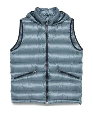 Herno Hooded Padded Gilet - Blue
