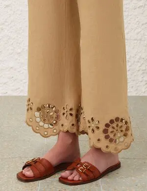 Zimmermann Goldie Flat Sandals