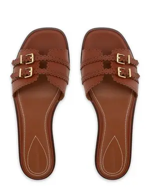 Zimmermann Goldie Flat Sandals