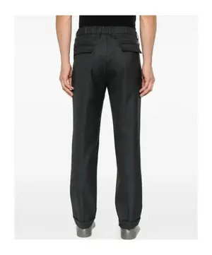 Herno Drawstring Cuffed Trousers - Black