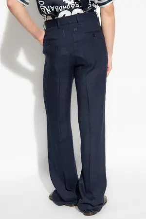 Dolce & Gabbana Tailored Straight Leg Trousers - Black