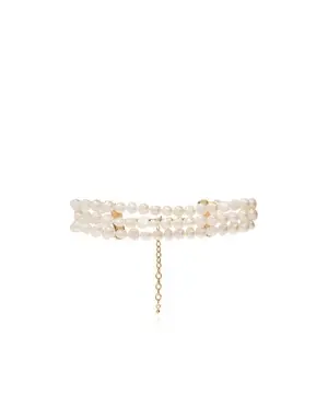 Cult Gaia Nora Gold-tone Pearl Choker - Yellow