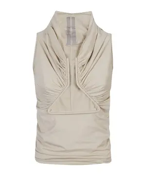 Rick Owens Sleeveless Gathered Top - Beige