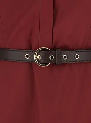 Max Mara Sleeveless Belted Maxi Dress - Red